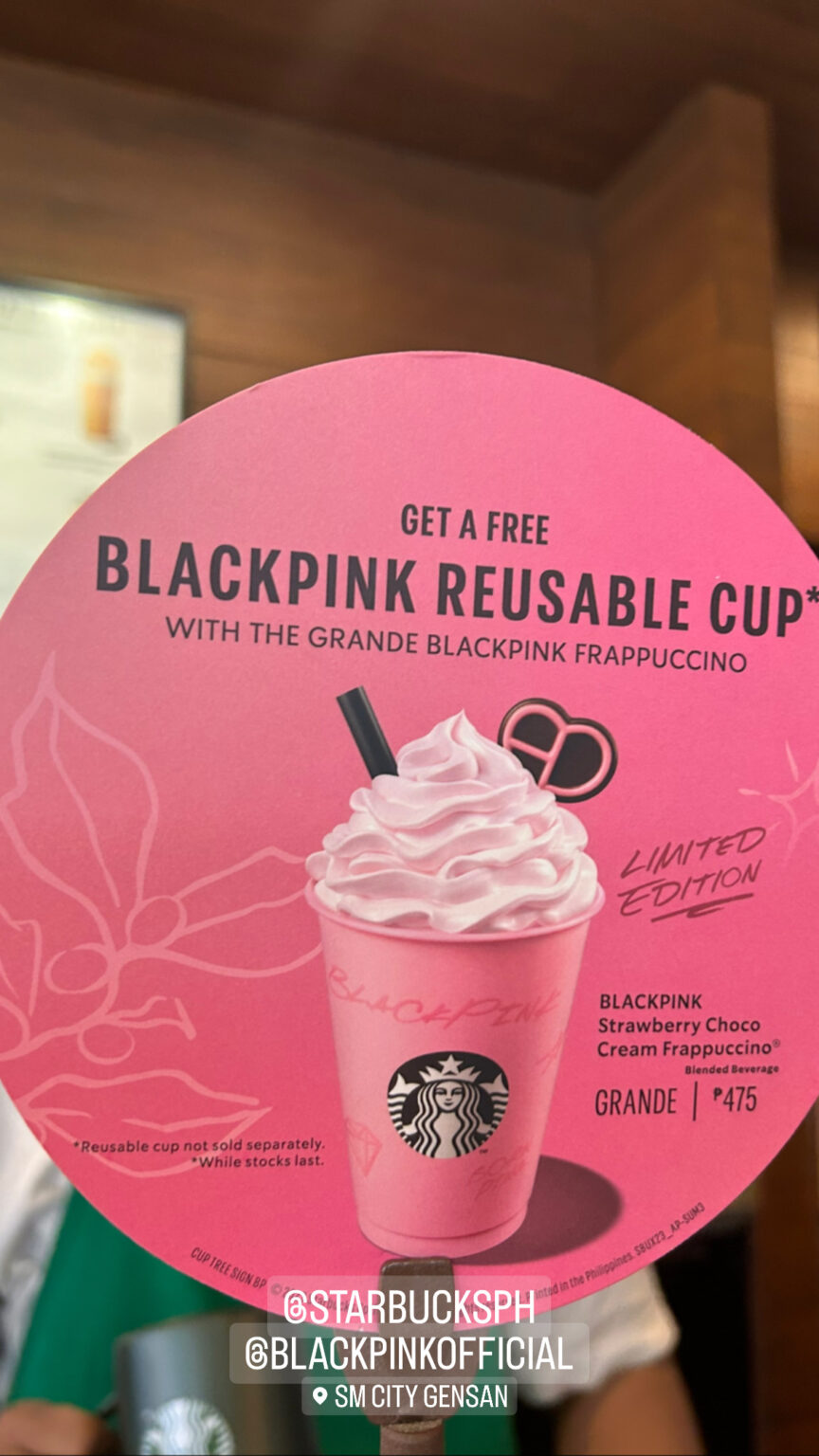 Blackpink x Starbucks Reusable Pink Cup - Davao Food Trips